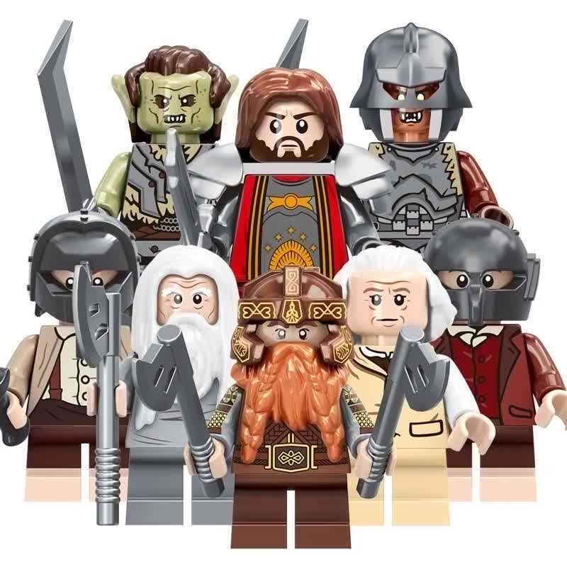 Lord of the Rings Minifigure Set – Gimli Isildur Frodo & Sam Orc Armor ...